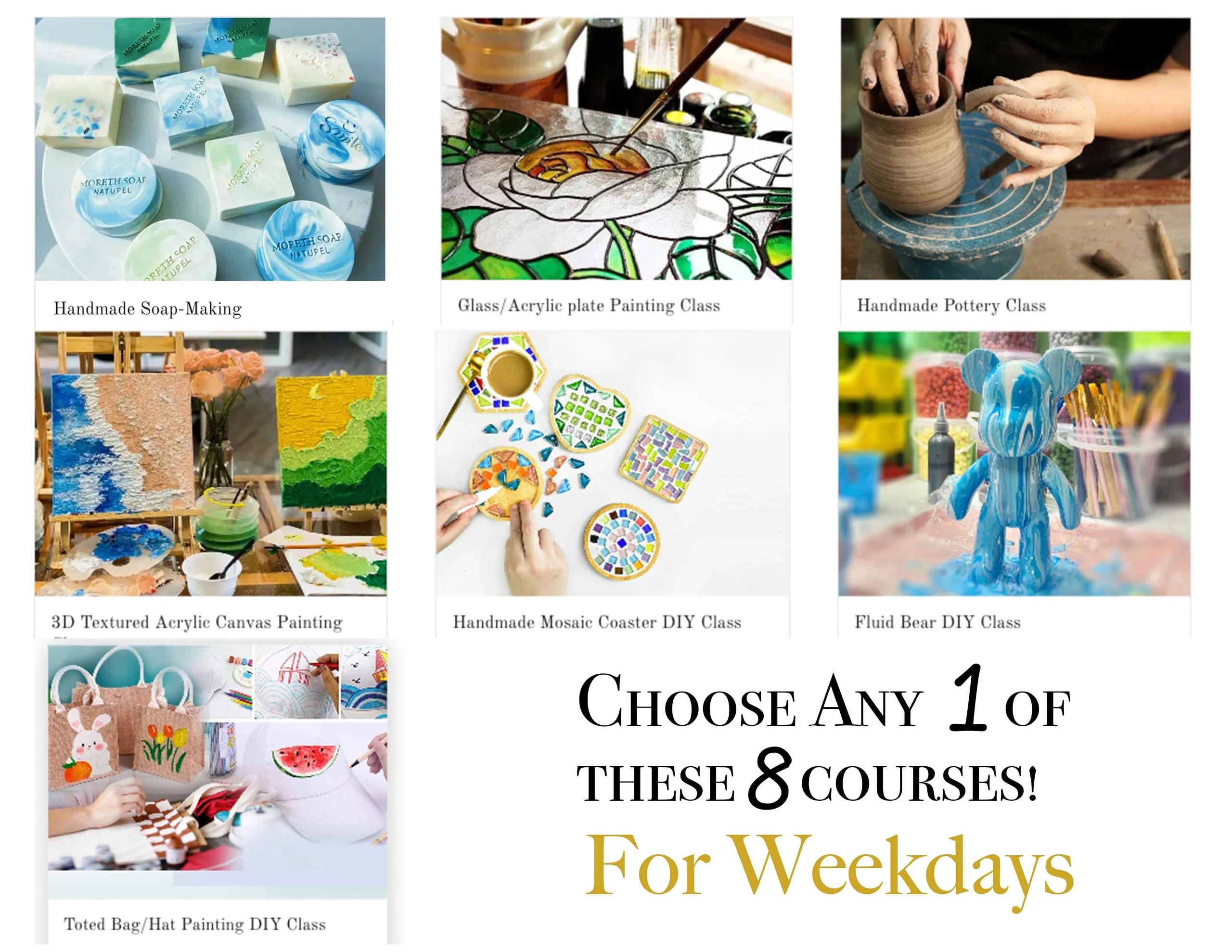 Weekdays – All Classes Available (Excl. Fri PM)